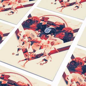 England National Football Team Poster England FC Euros 2020 2021 Print ...