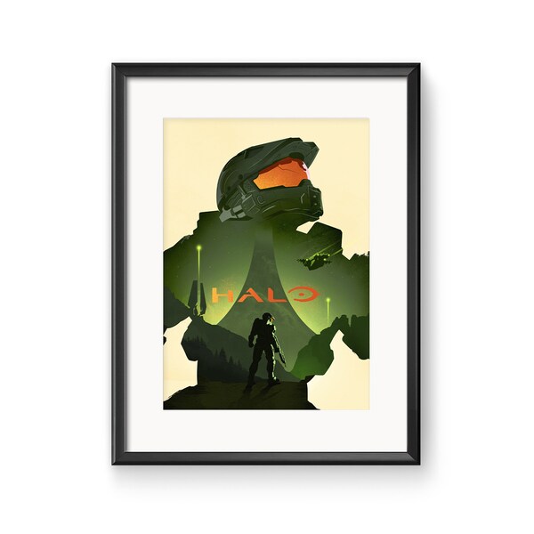 Halo Game Poster - Etsy