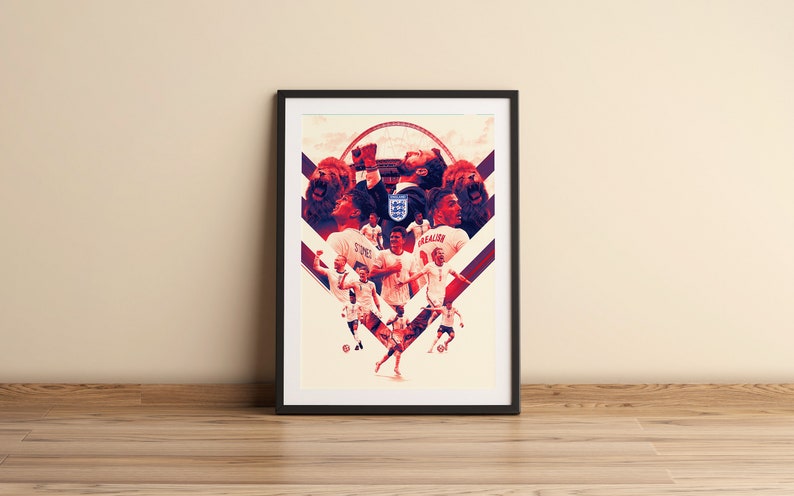 England National Football Team Poster England FC Euros 2020 - Etsy UK