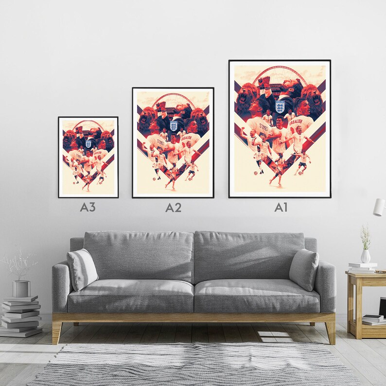 England National Football Team Poster England FC Euros 2020 - Etsy UK