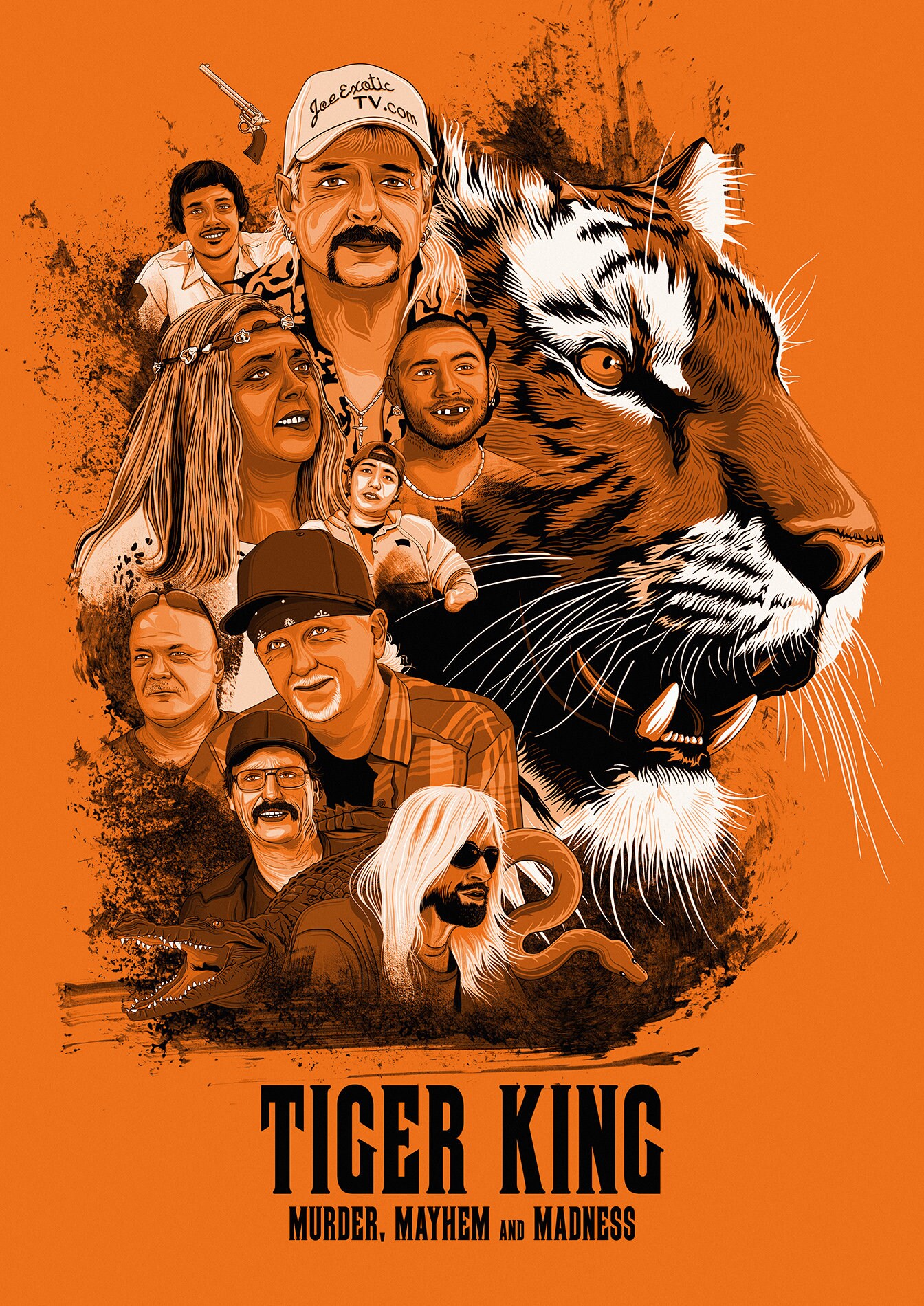 Tiger King Poster Print Joe Exotic Carole Baskin | Etsy