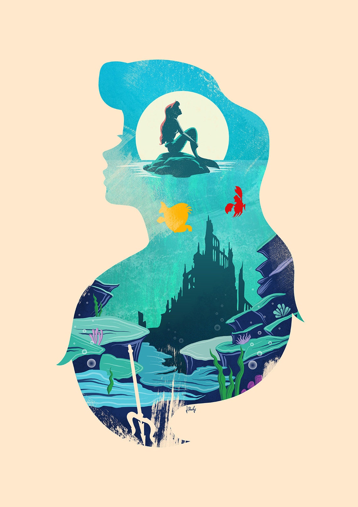 Disney the Little Mermaid Poster - Etsy