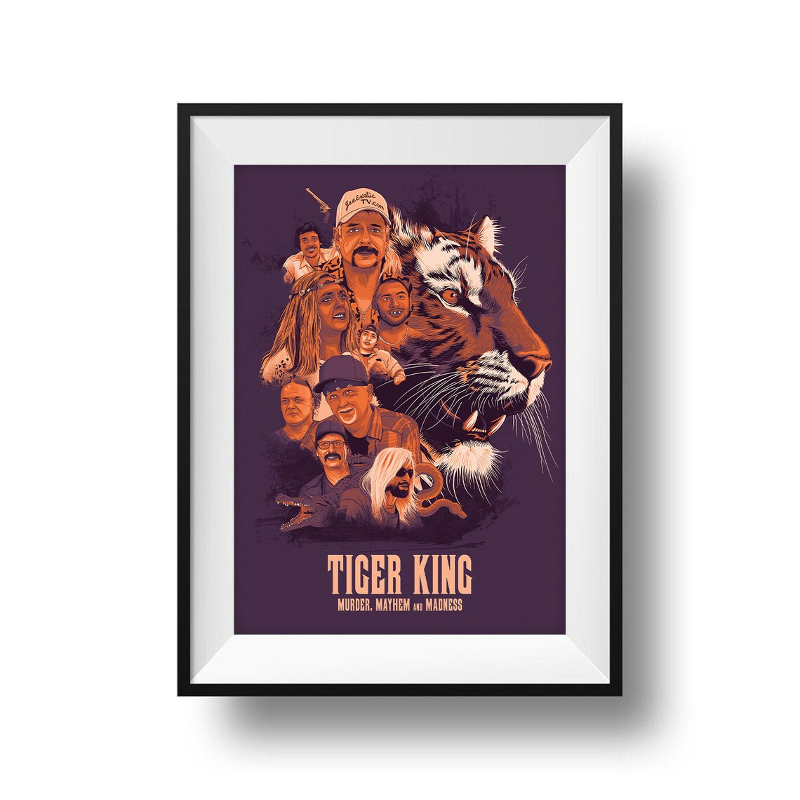 Tiger King Poster Print Joe Exotic Carole Baskin | Etsy