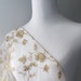 Gold Net Shawl, Floral Wrap, Gold Embroidered Scarf, Gold Wrap, Gold ...