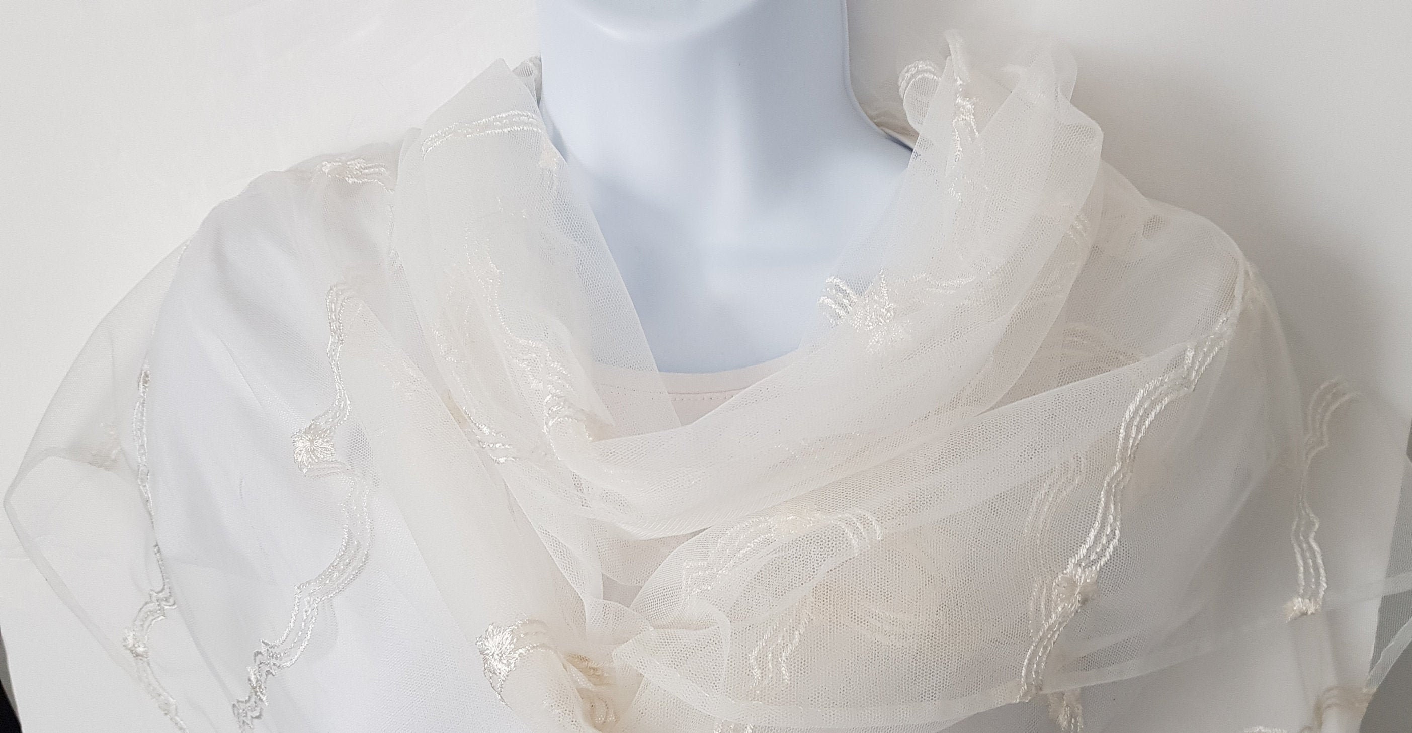 Mantón Blanco. Mantón de red blanco. Pañuelo Blanco. Bufanda - Etsy España