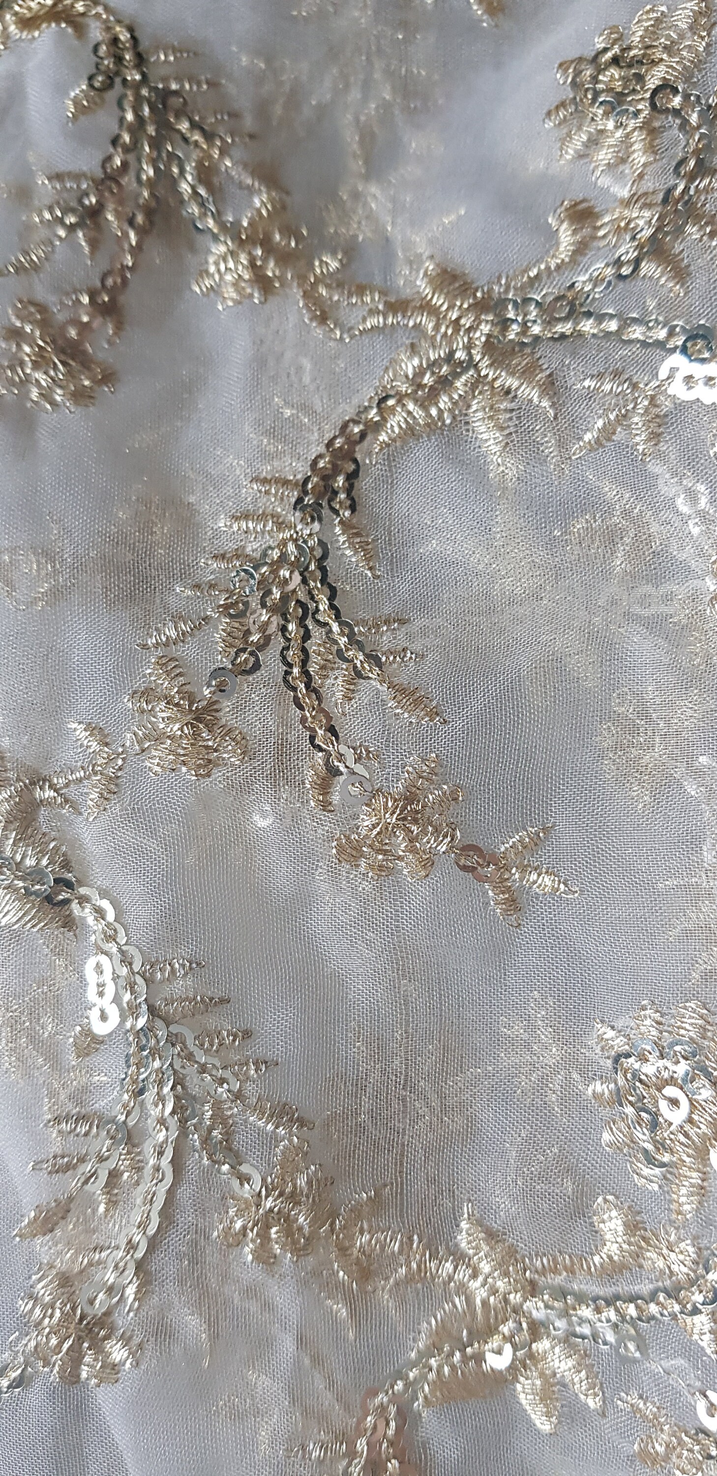 Gold Shawl. Gold Scarf. Faulty, Read Description. Gold Embroidery on ...