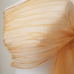 Gold Shawl. Gold Scarf. Gold Crushed Organza Shawl. Strong Gold Colour ...