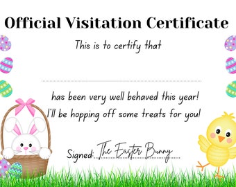 Printable Easter Certificate - Etsy