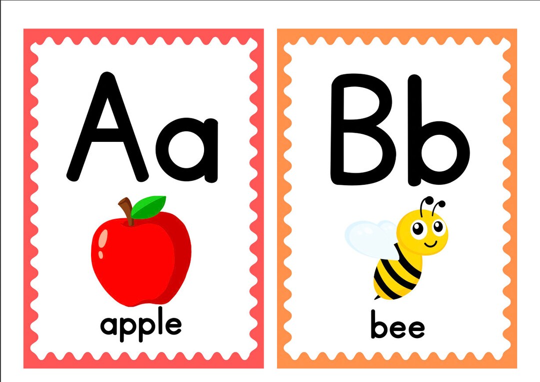 Printable Alphabet Flashcards - Etsy