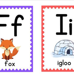 Printable Alphabet Flashcards - Etsy