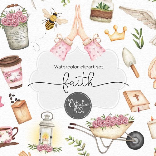 Faith Watercolor Clip Art Digital Download - Etsy