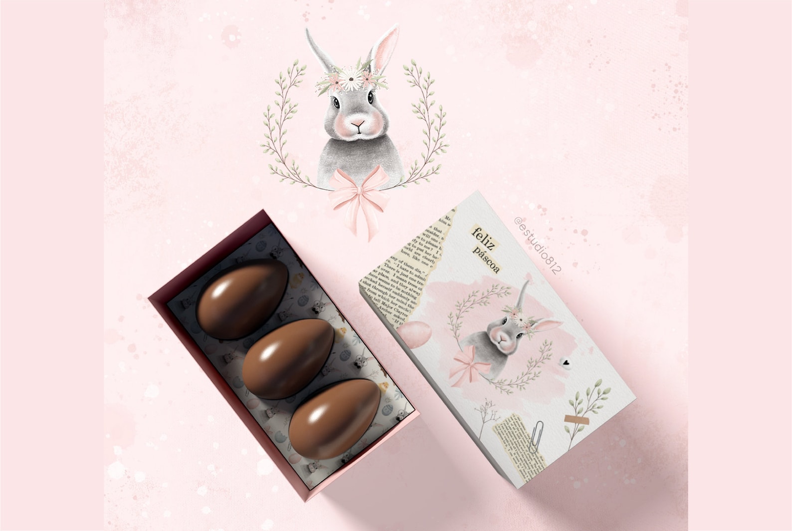 Magic Easter Clipart Bunny Digital Clipart | Etsy