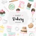 Sweet Bakery Watercolor Clipart Cake Cupcake Kitchen Cookie - Etsy