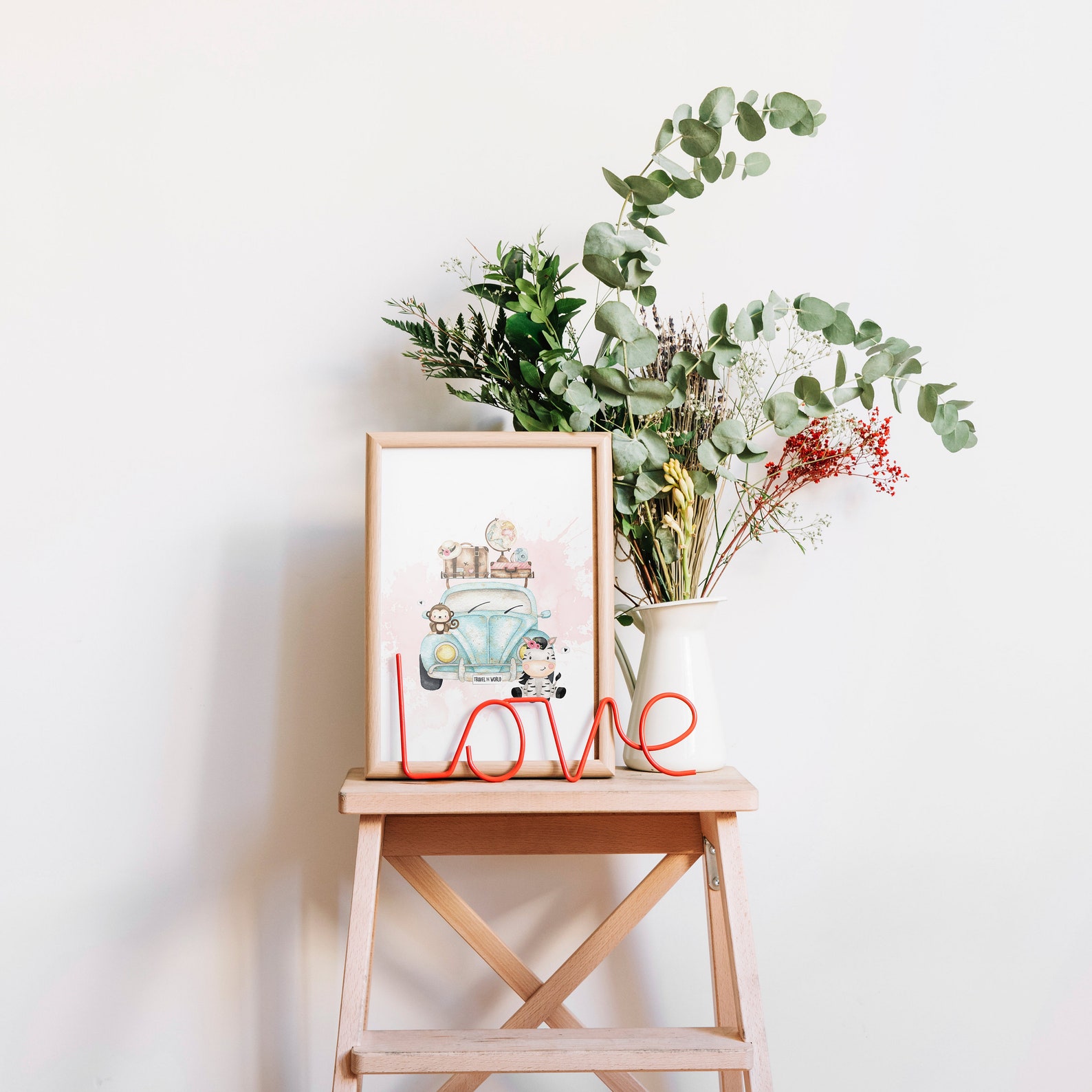 Safari Animals Clipart Fly High Little One Doodle Animal Clip - Etsy