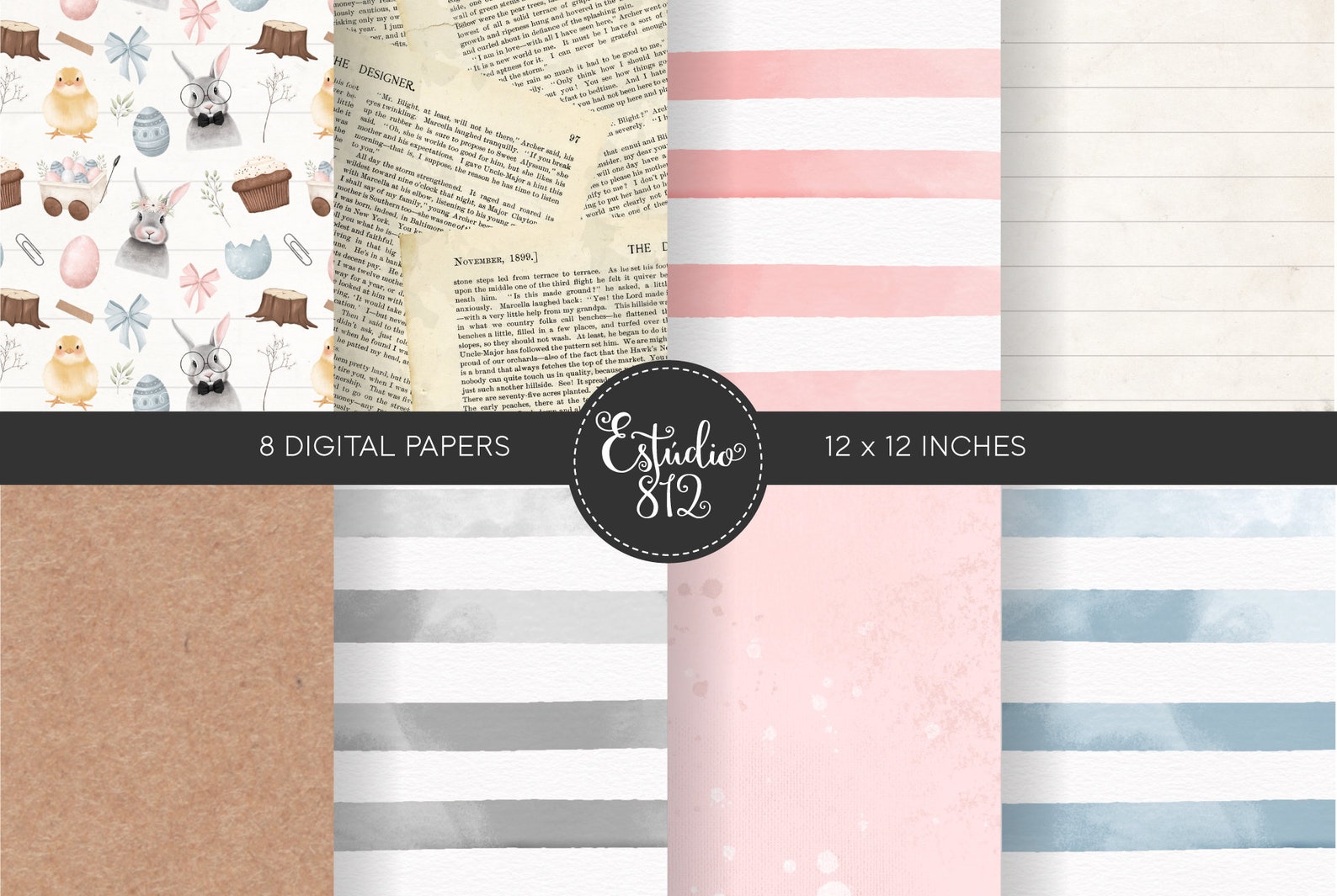 Magic Easter Clipart, Bunny Digital Clipart - Etsy