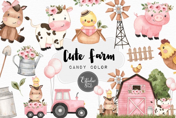 Cute Farm Animals Clip Art