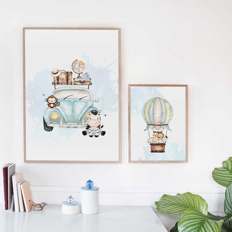 Safari Animals Clipart Fly High Little One Doodle Animal Clip | Etsy