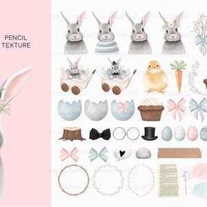 Magic Easter Clipart, Bunny Digital Clipart - Etsy