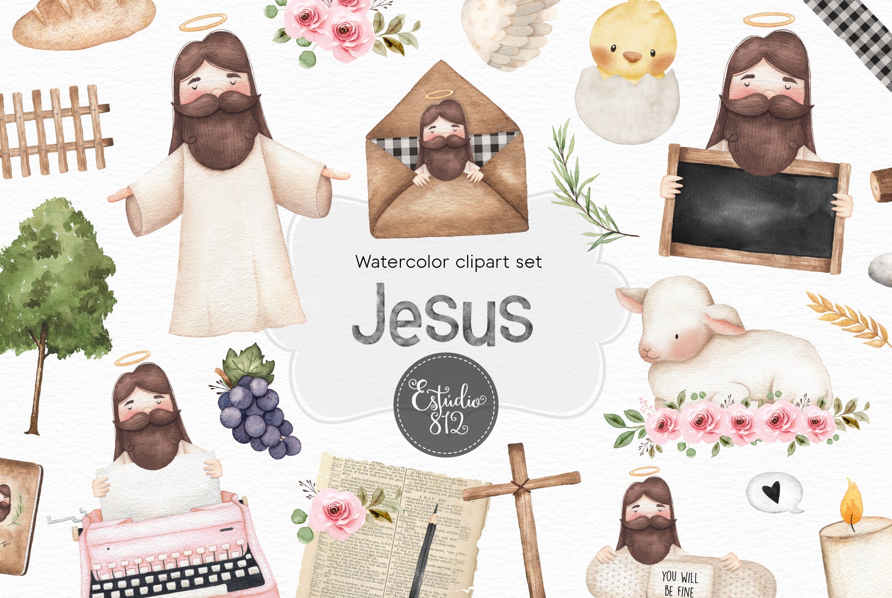 Jesus Clip Art Digital Download - Etsy
