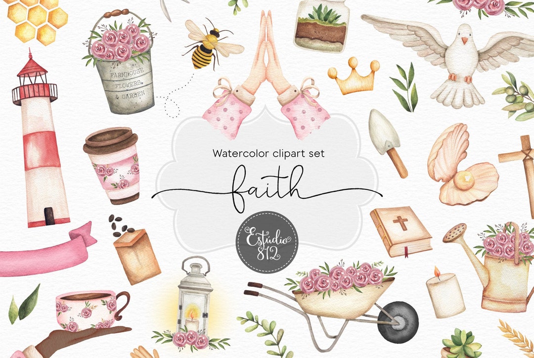 Faith Watercolor Clip Art Digital Download - Etsy