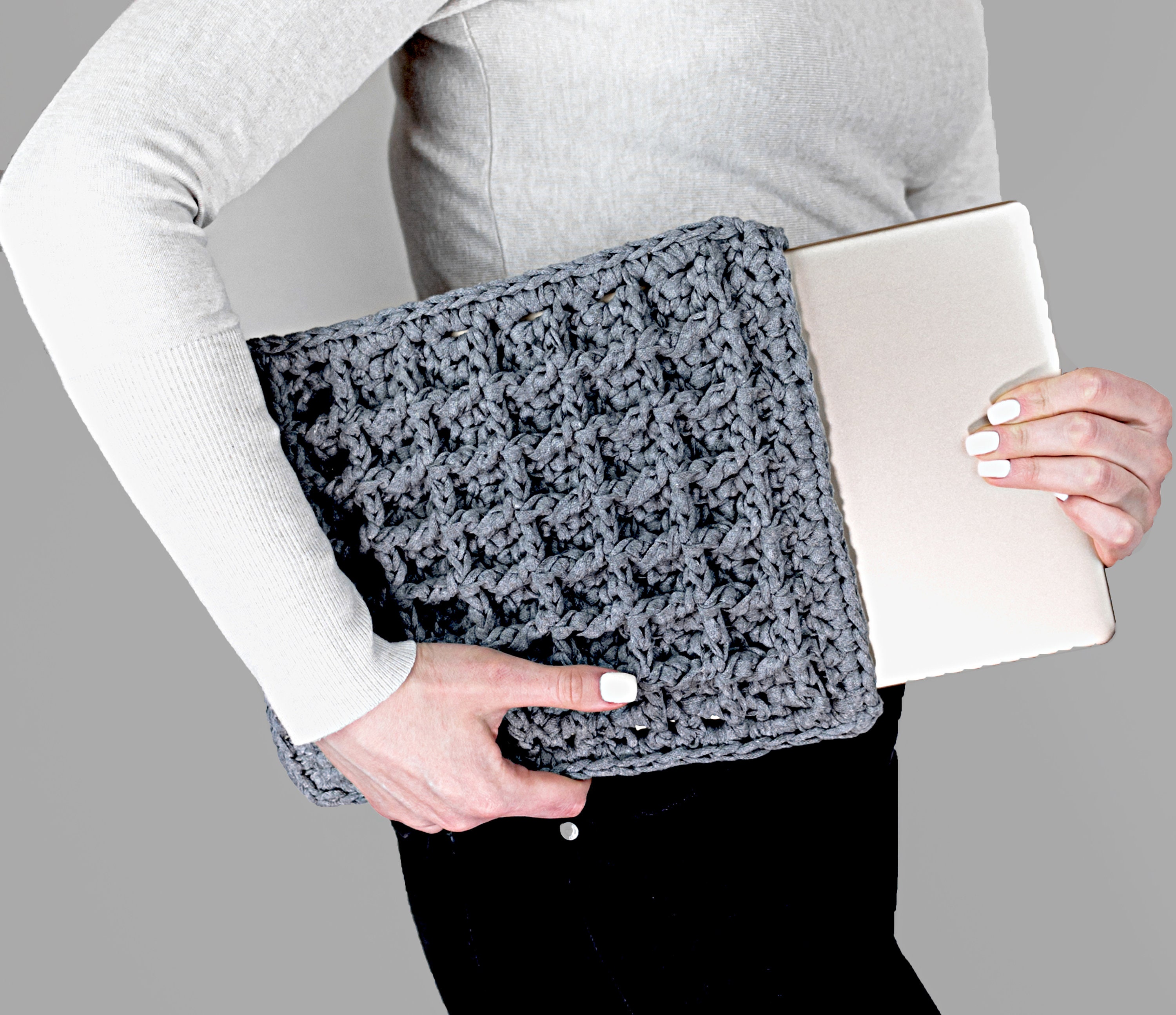 Crochet Laptop Cover Pattern | Crochet Waffle Case Pattern - Etsy