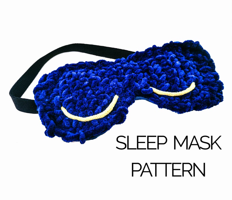 Crochet Sleep Mask Pattern | Crochet Eye Mask Pattern | PDF | Video ...