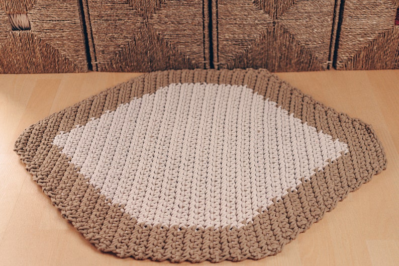 Crochet Rhombus Rug Pattern Modern Geometric Rug Pattern Decorative ...