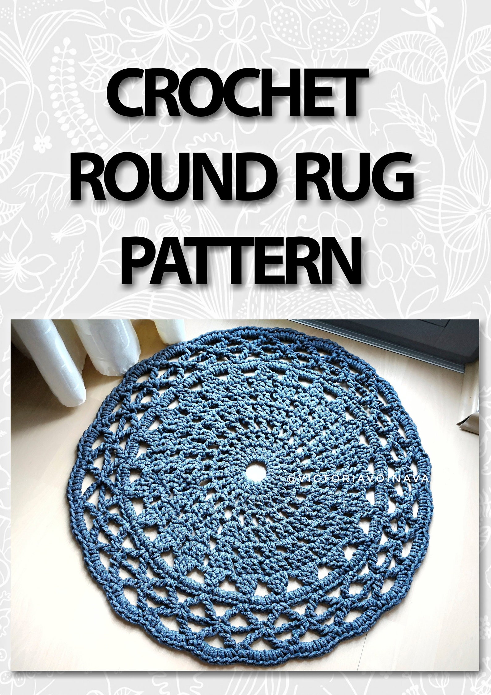 Crochet Round Rug Pattern | Crochet Pattern - Etsy