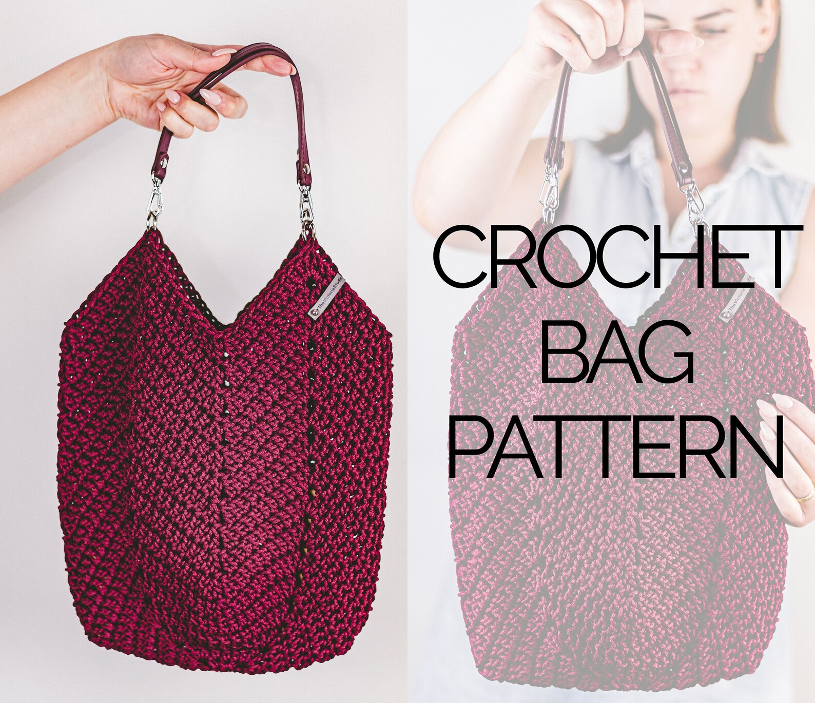 Crochet Bag With Handles Pattern Crochet Market Bag Pattern - Etsy