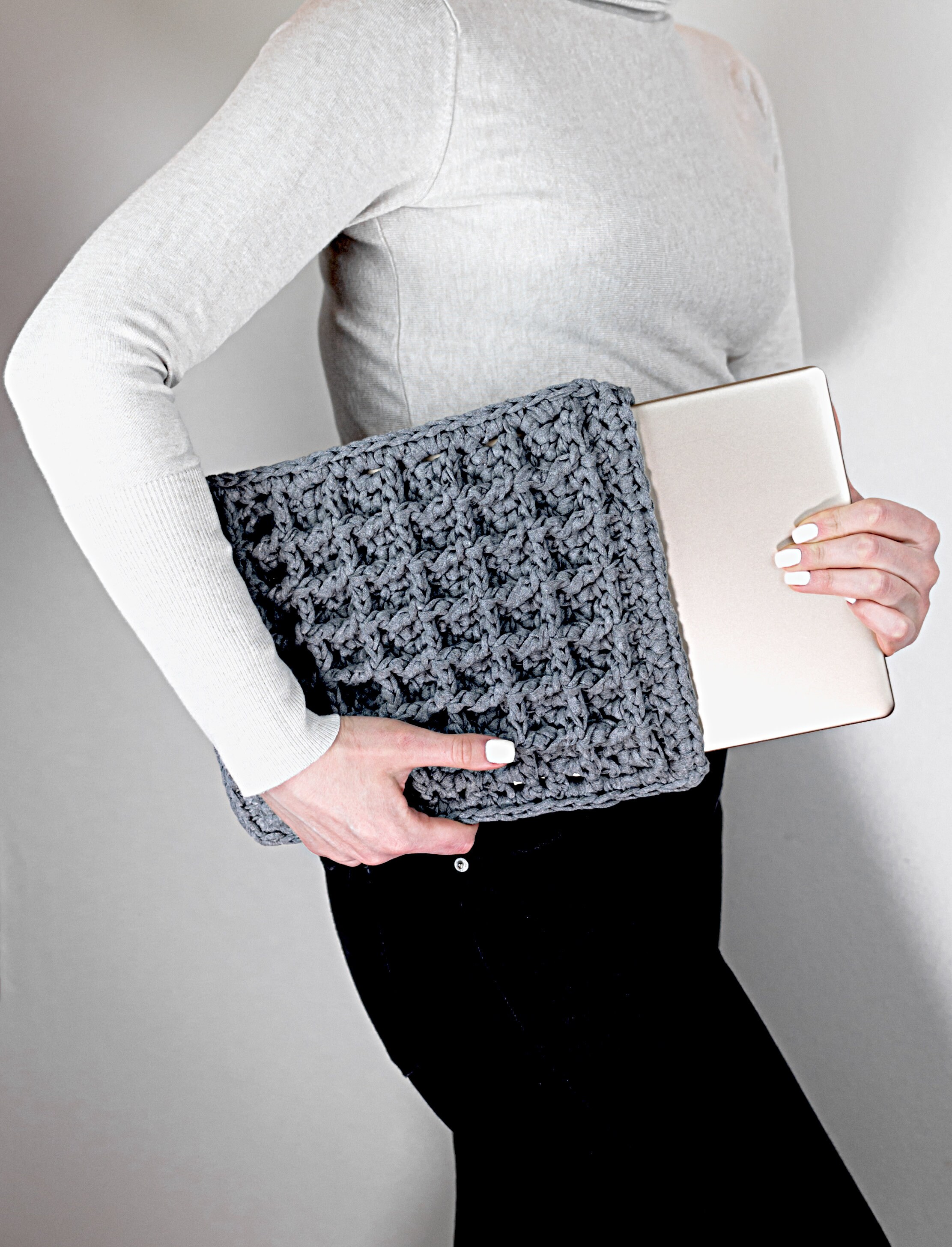 Crochet Laptop Cover Pattern | Crochet Waffle Case Pattern - Etsy