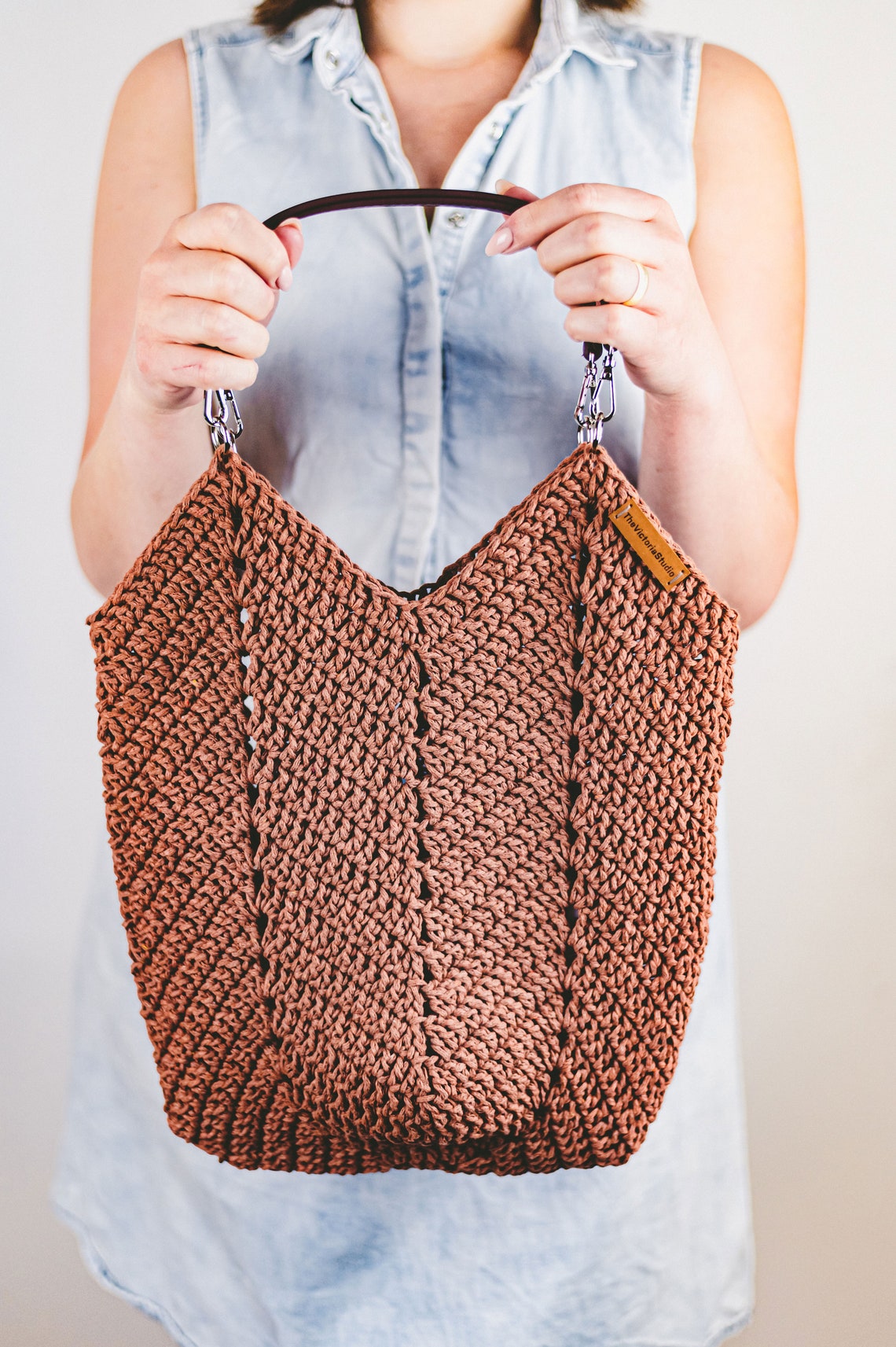 Crochet Bag With Handles Pattern Crochet Market Bag Pattern - Etsy