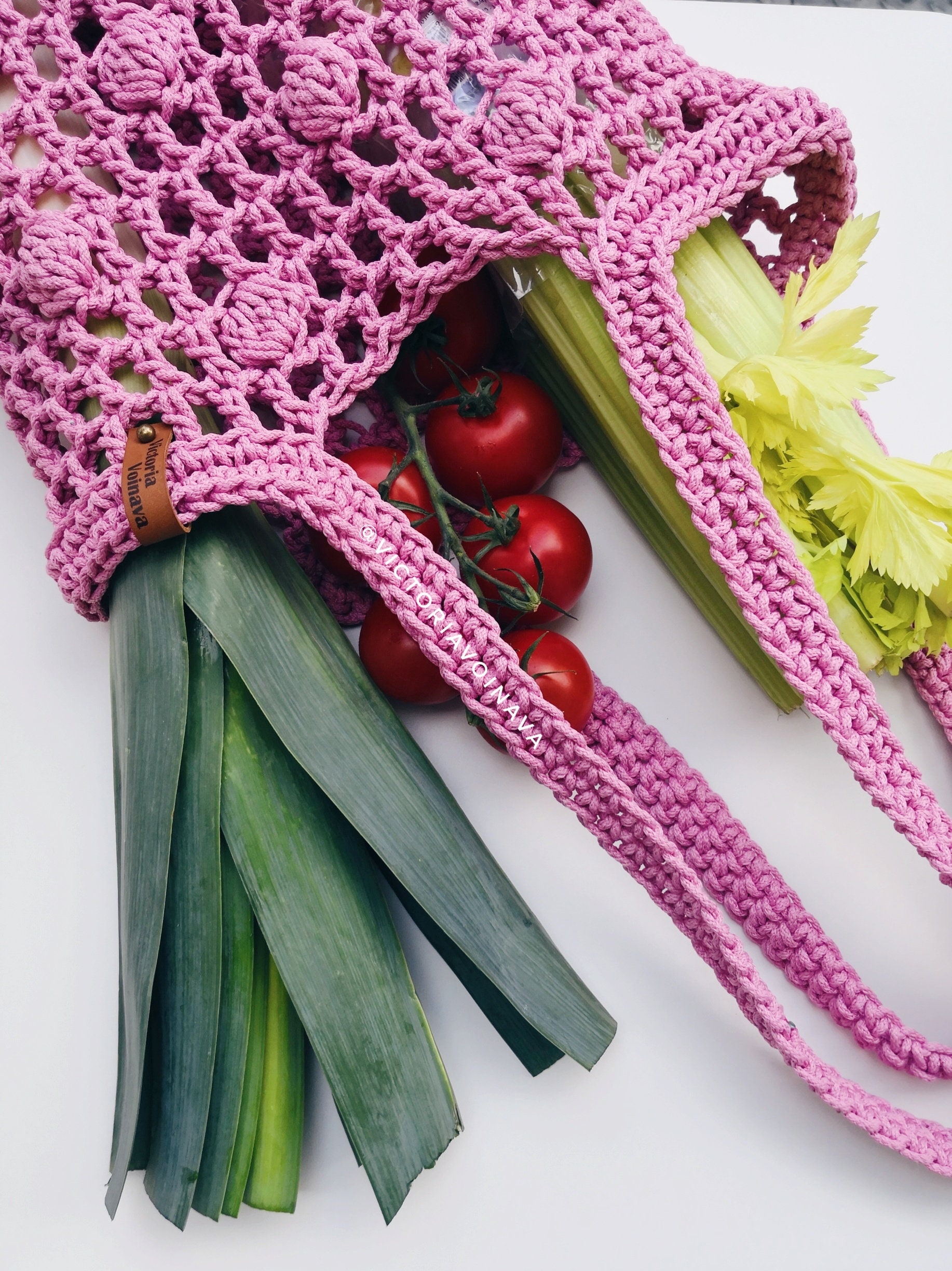 Crochet Market Bag Pattern | Crochet Reusable Net Bag Pattern | Crochet ...