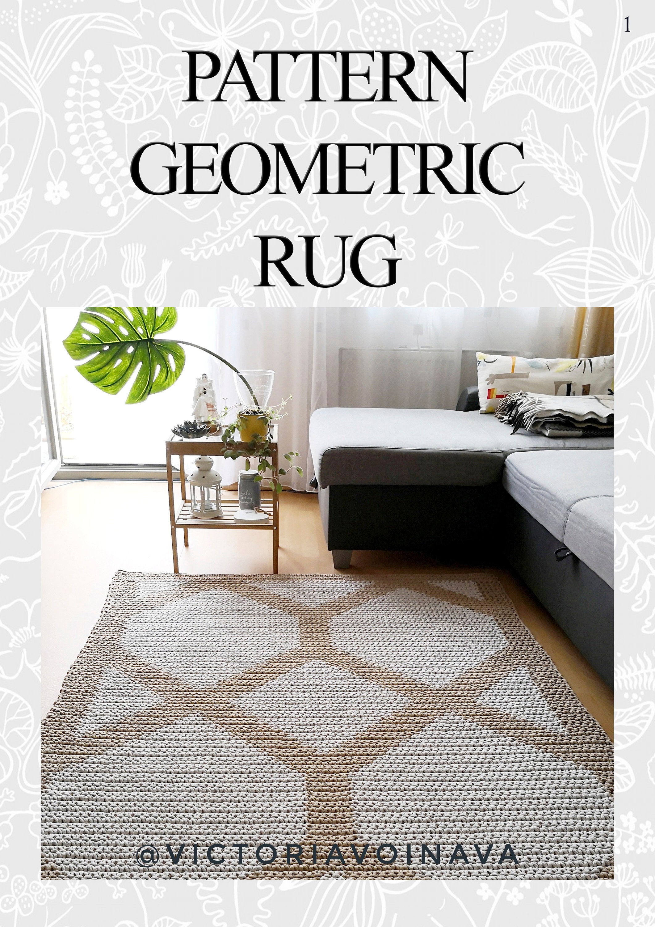 Modern Crochet Rug Area Rug Geometric Rug Decorative | Etsy