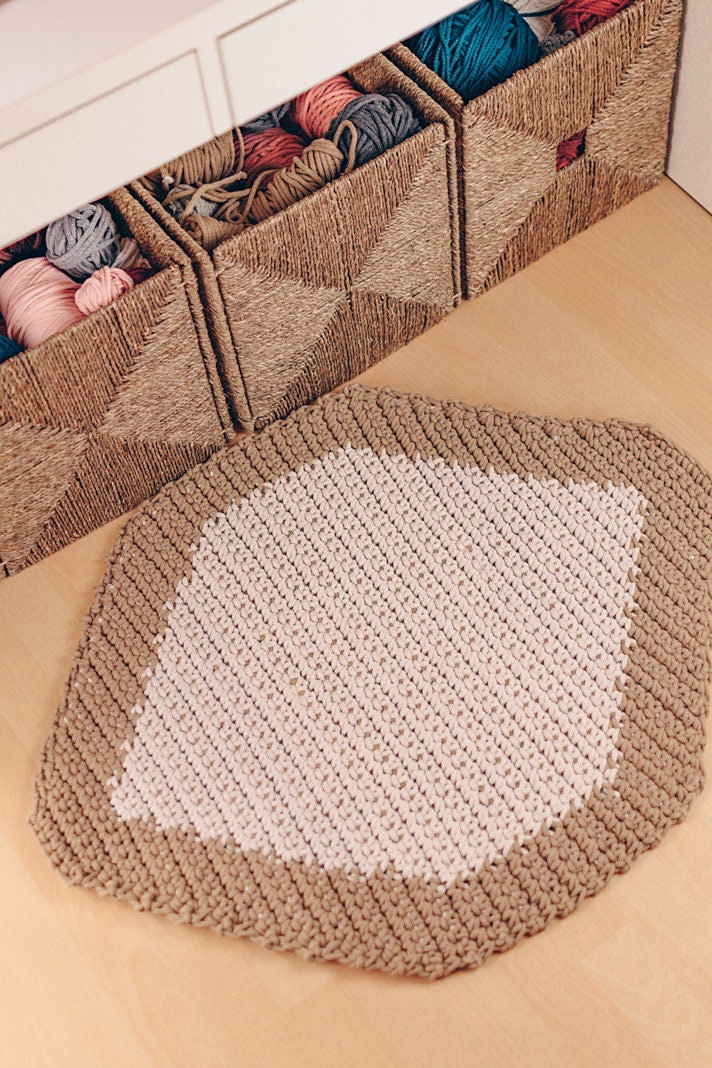 Crochet Rhombus Rug Pattern Modern Geometric Rug Pattern - Etsy