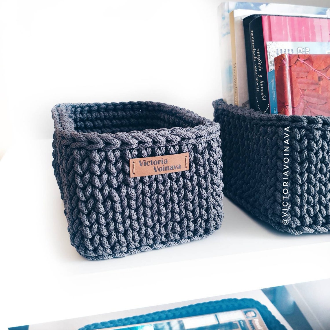 Crochet Basket Pattern Decorative Crochet Storage Basket Easy Crochet ...