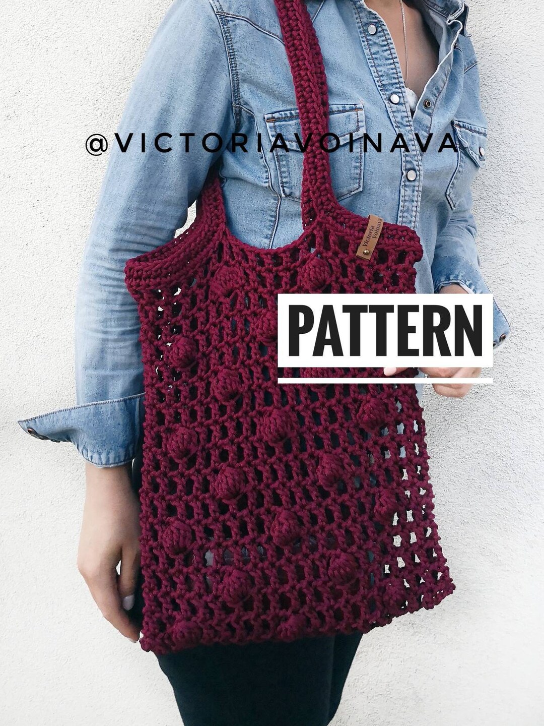 Modèle de sac de marché au crochet | Patron de sac filet réutilisable ...