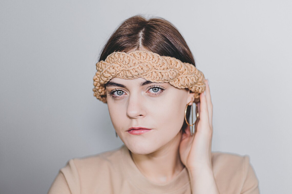 Crochet Braided Headband Pattern - Etsy Canada
