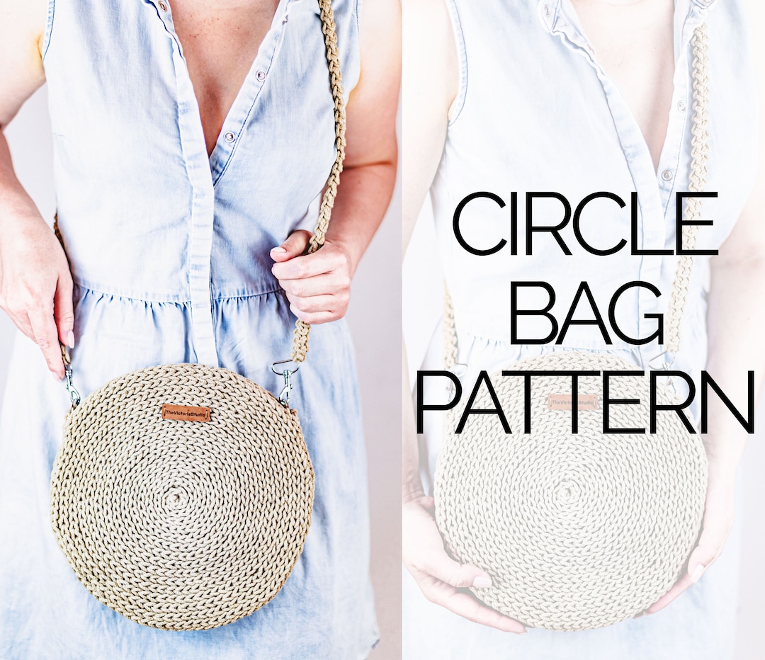 Crochet Round Bag Pattern | Crochet Circle Bag Pattern | Crochet Circle ...