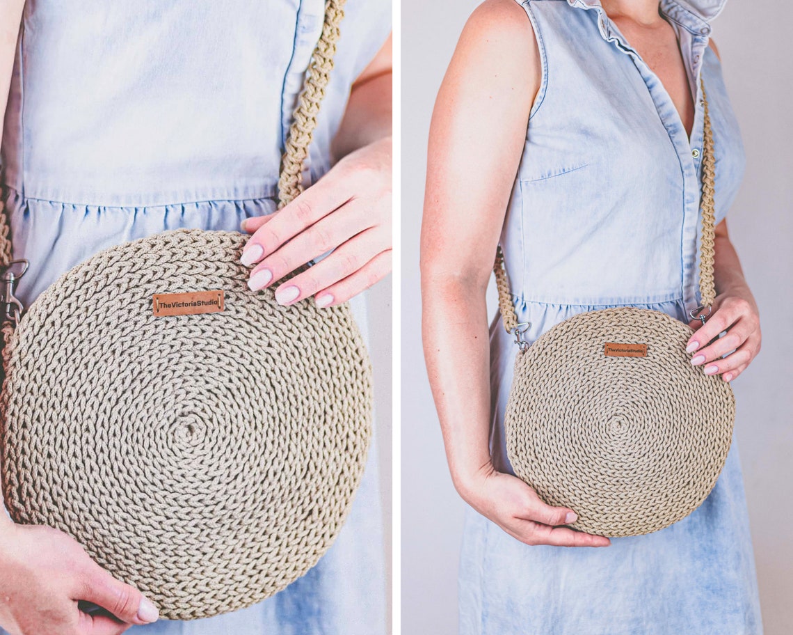 Crochet Round Bag Pattern Crochet Circle Bag Pattern - Etsy