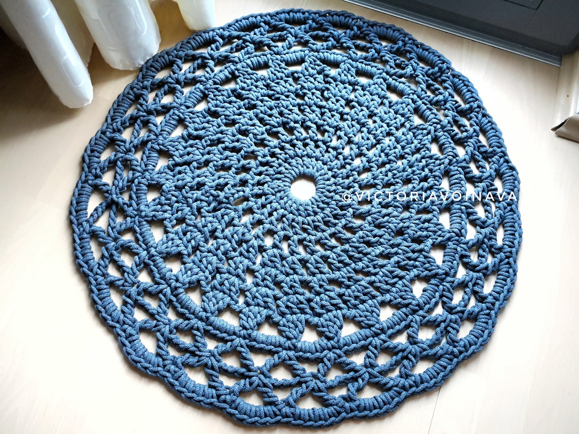 Crochet Round Rug Pattern Crochet Pattern - Etsy