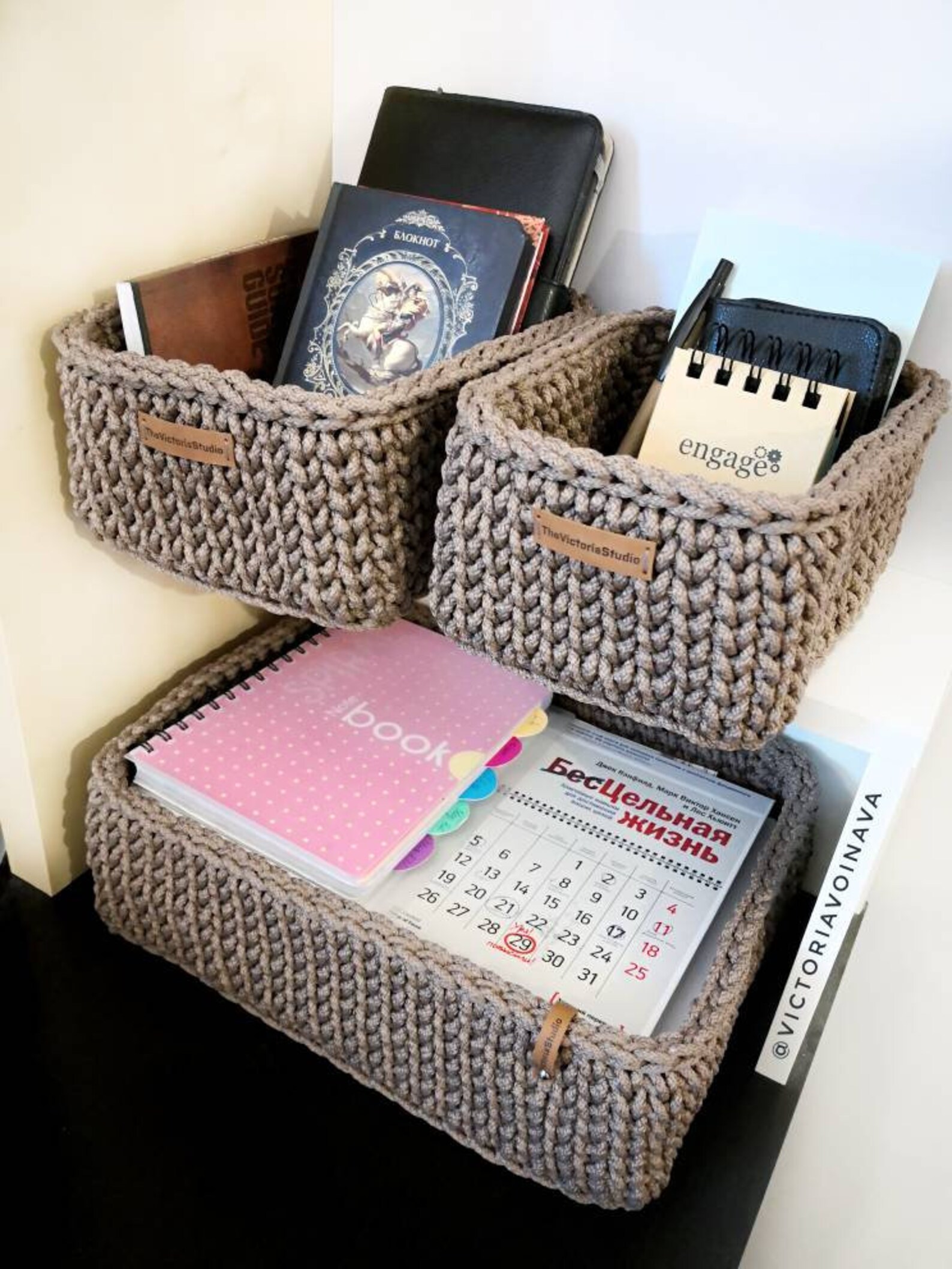 Crochet Basket Pattern Decorative Crochet Storage Basket Easy Crochet ...