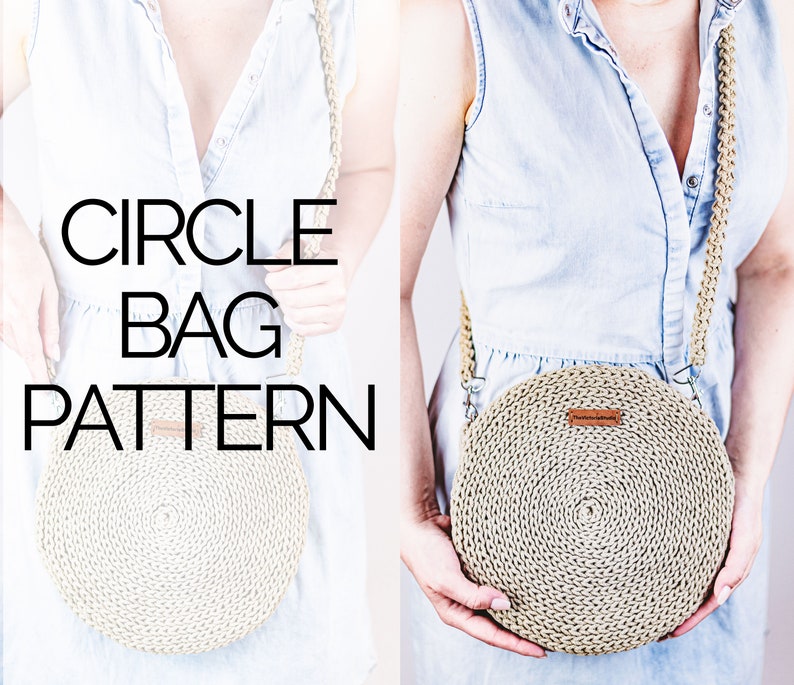 Crochet Round Bag Pattern | Crochet Circle Bag Pattern | Crochet Circle ...