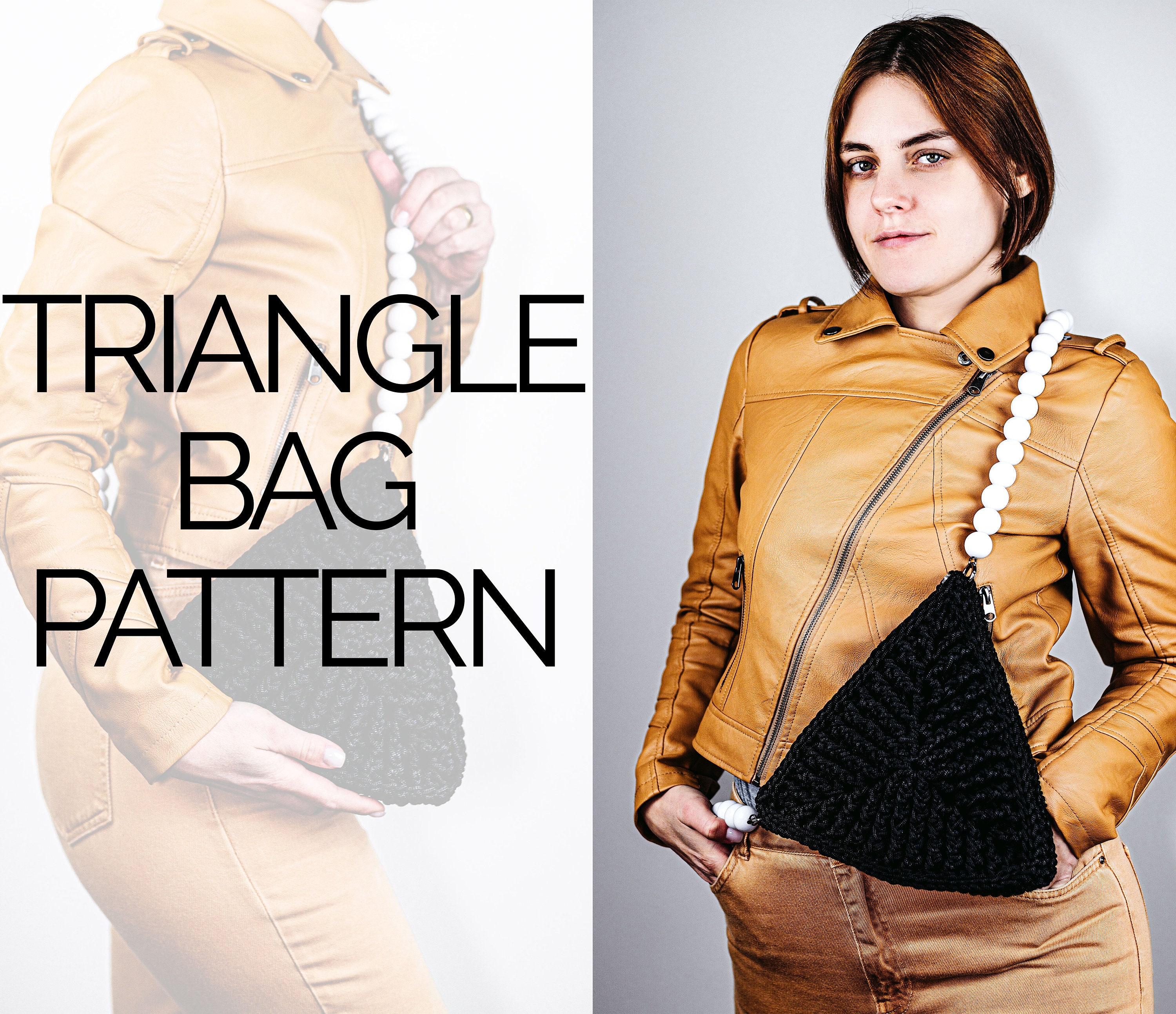 Crochet Triangle Bag Pattern Crocheted Crossbody Bag for Women Pattern ...