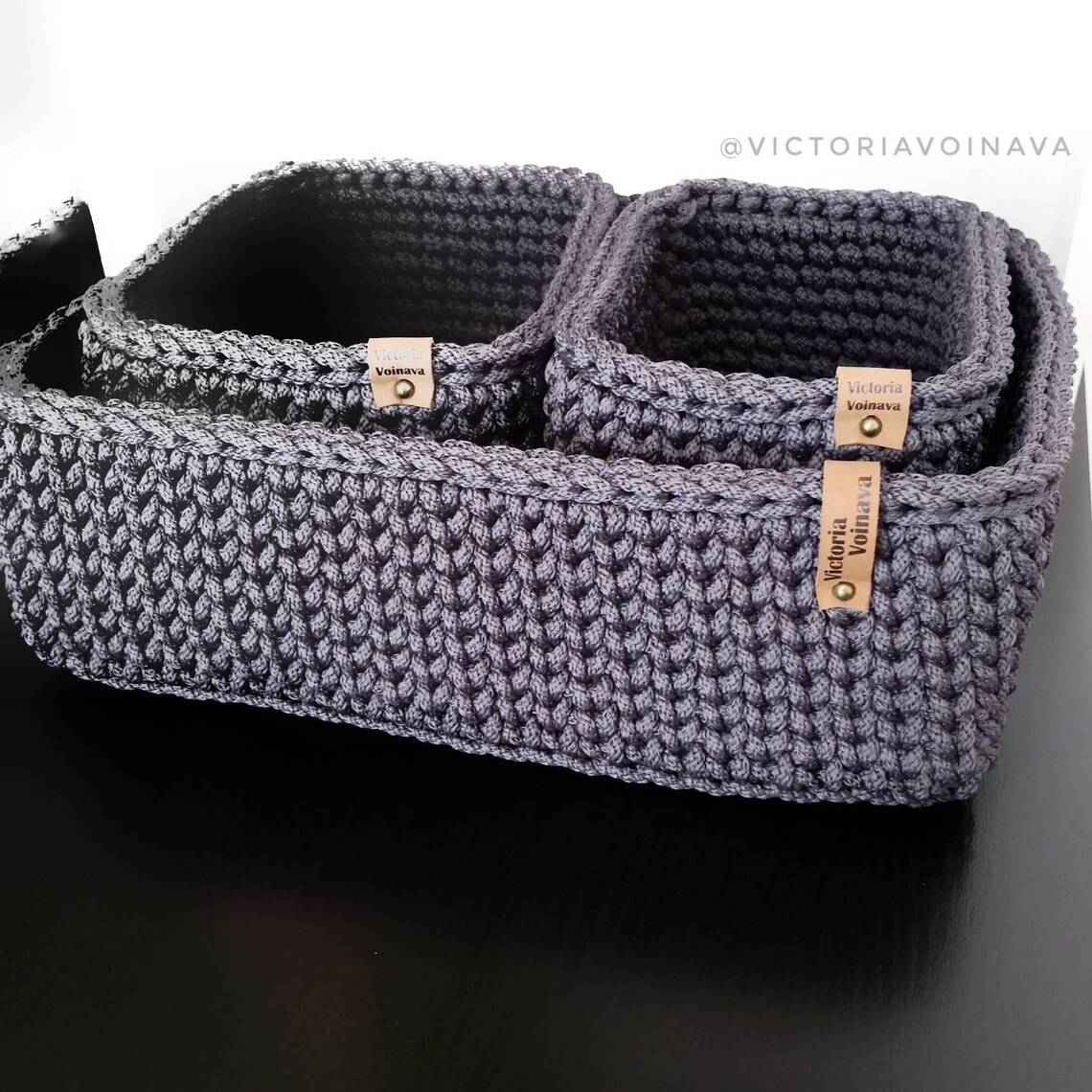 Crochet Basket Pattern Decorative Crochet Storage Basket Easy Crochet ...