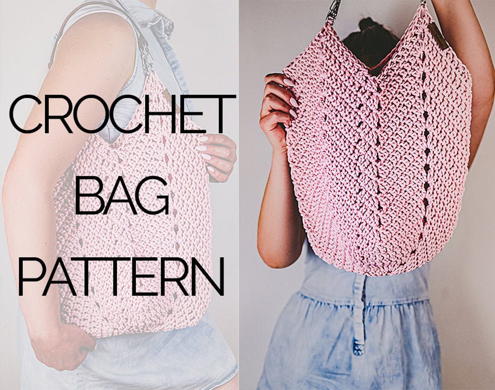 Crochet Bag With Handles Pattern Crochet Market Bag Pattern - Etsy