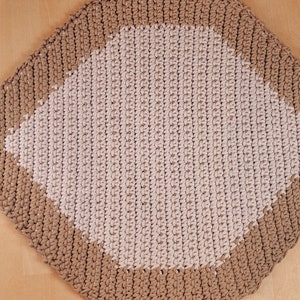 Crochet Rhombus Rug Pattern | Modern Geometric Rug Pattern | Decorative ...