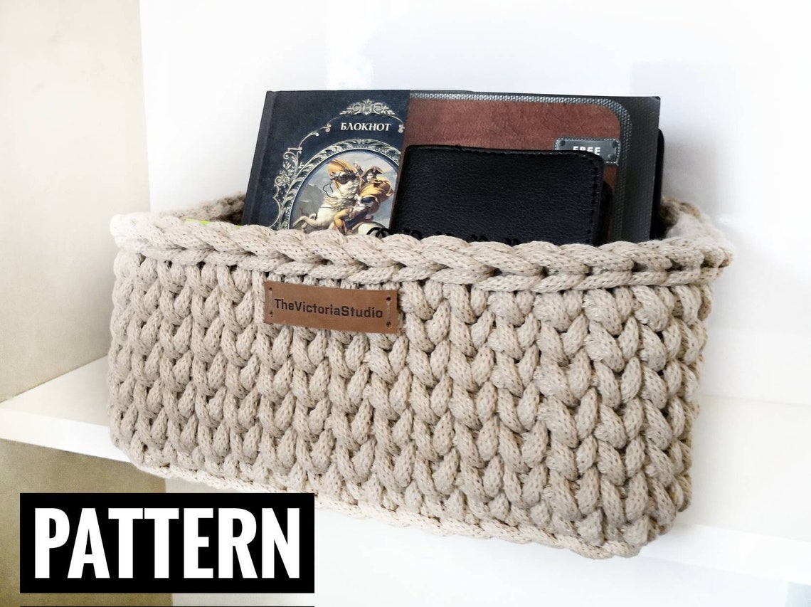 Crochet Basket Pattern Crochet Storage Basket Pattern Easy Crochet ...
