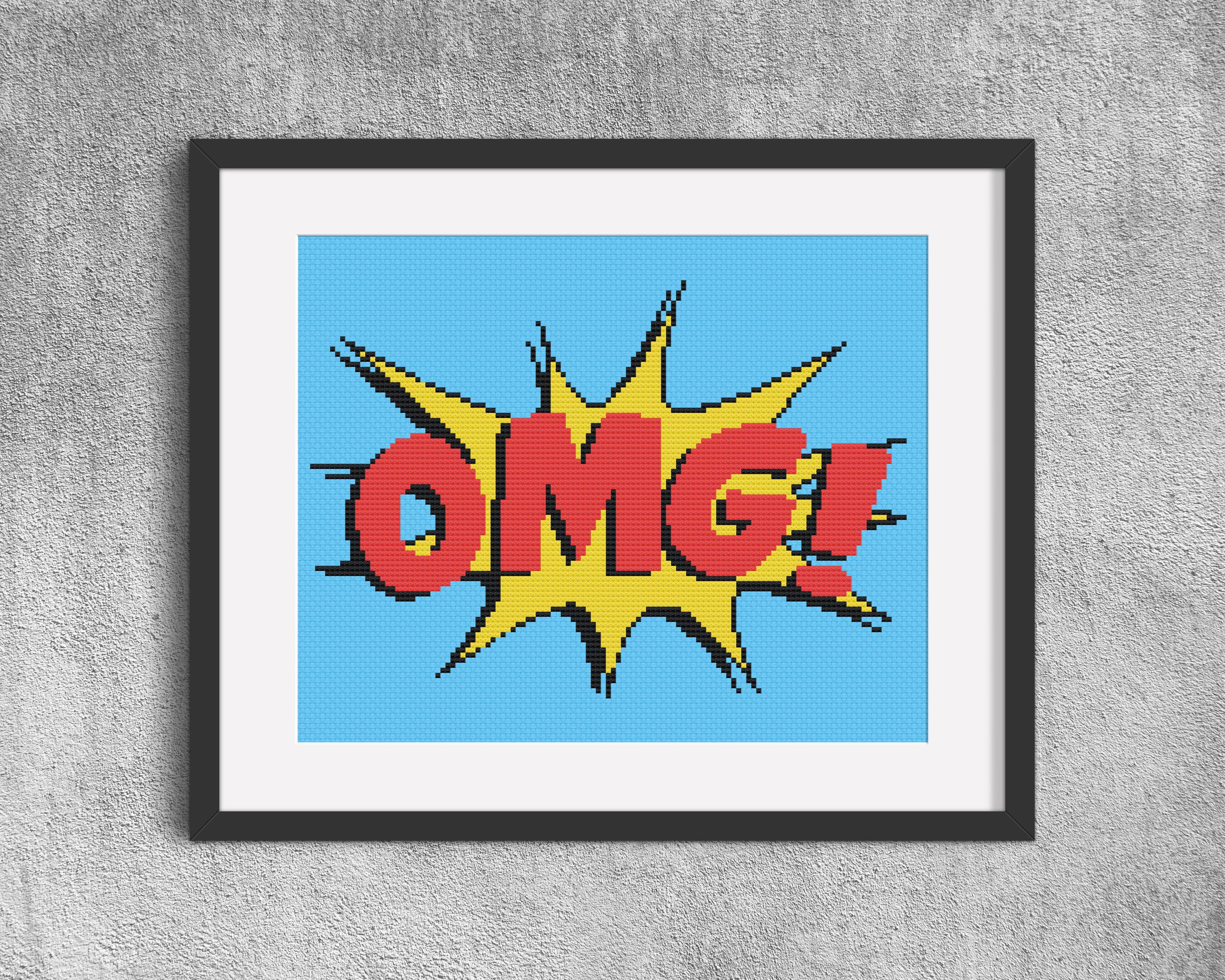 OMG! Cross Stitch Pattern - PDF - Instant Download - Modern ...
