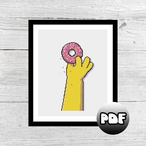 The Simpsons - Donut - Cross Stitch Pattern - PDF - Instant Download ...