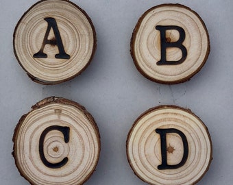 Wood burned letters | Etsy